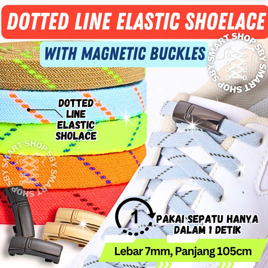 Jual (AU) ANTI-MAINSTREAM Tali Sepatu Elastis 8mm Dengan Magnetic ...