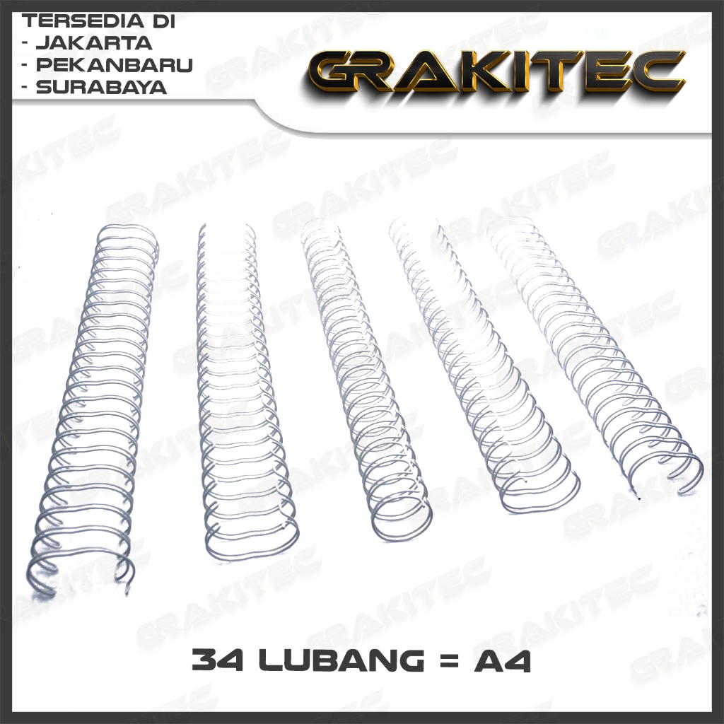 Jual Ring Kawat Spiral Jilid Spiral A4 3:1 | 34 lubang | Shopee Indonesia