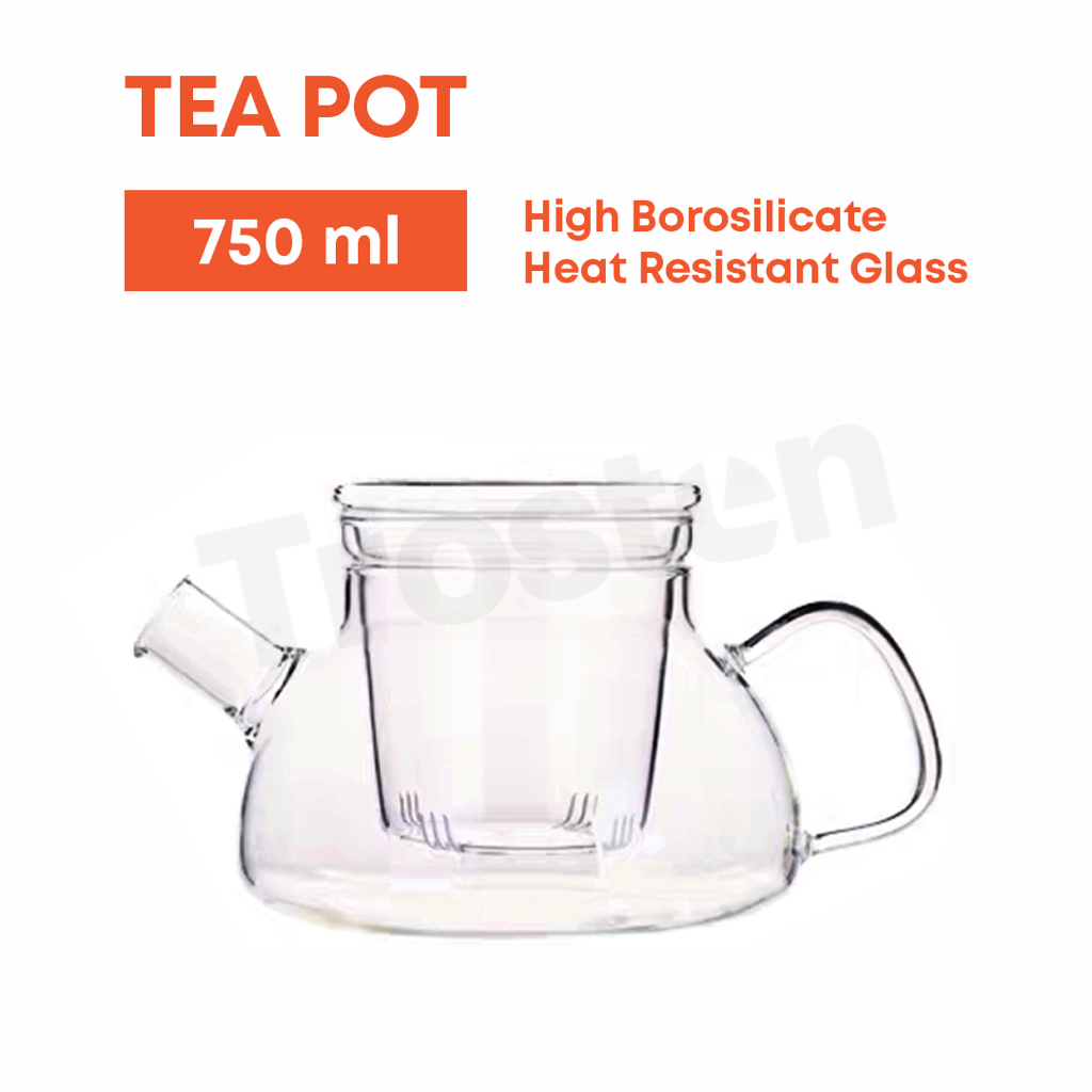Jual Teko Kaca Teh - Saringan Teh Kaca 250ml 400ml 600ml 800ml 1000ml ...