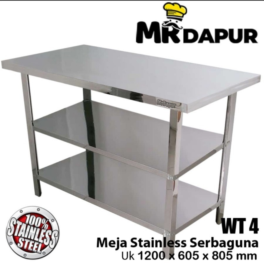 Jual Meja Stainless 3 Rak Type WT4 Mr. Dapur / MEJA DAPUR STAINLESS ...