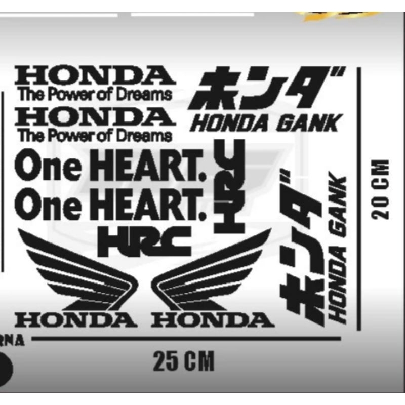 Jual stiker racing pack sponsor Honda 1 set cutting sticker | Shopee ...