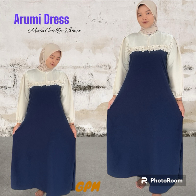 Jual BAJU LEBARAN 2024 Gamis Arumi mix shimer Dress mewah gaun pesta ...