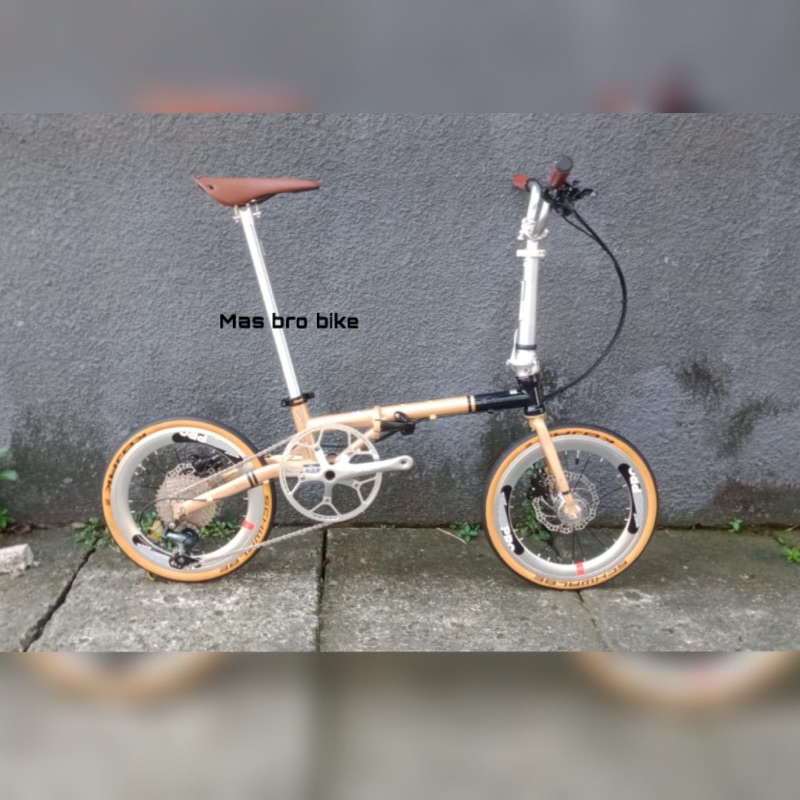 Jual sepeda lipat fnhon gust 16 plus discbrake new rakit part silver ...