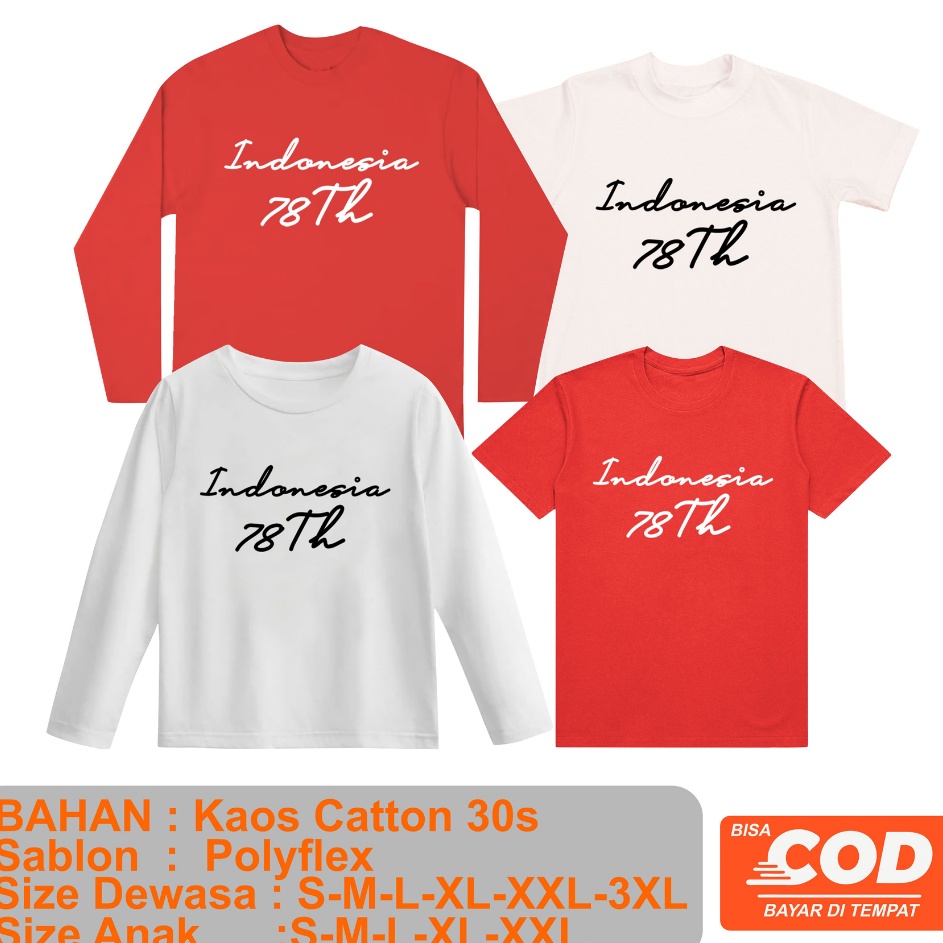 Jual Ready Terpopuler Kaos Couple Family HUT RI Baju Couple Keluarga Agustusan Indonesia Merdeka ...