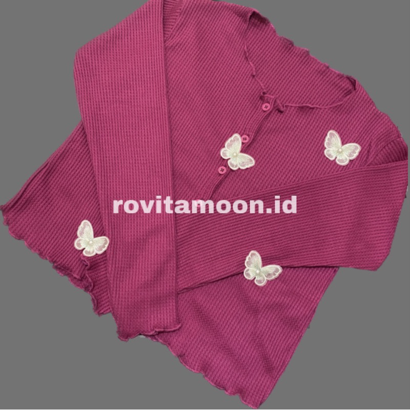 Jual FREE JEPITAN | Cardigan Kancing | Cardigan Butterfly | Cardigan ...