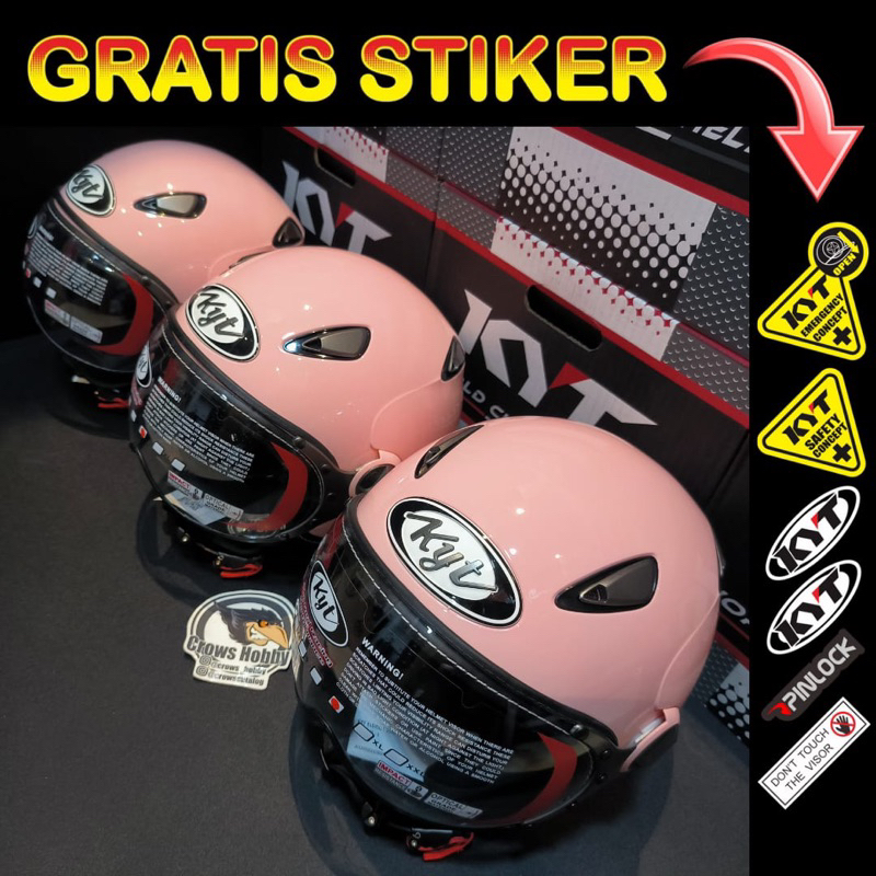 Jual HELM KYT ELSICO ORIGINAL Solid PEACH PINK | Shopee Indonesia