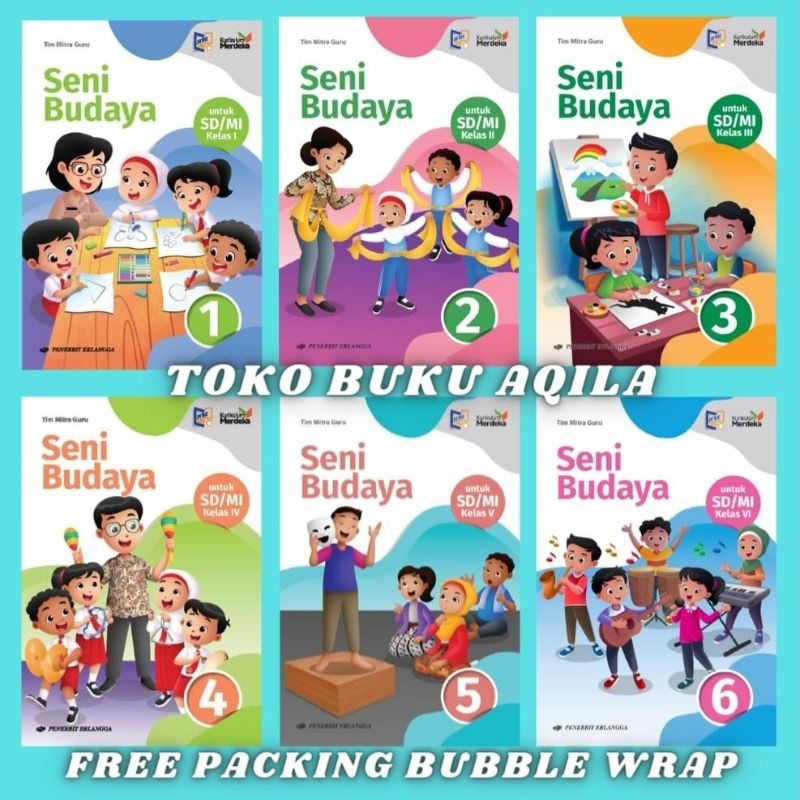 Jual Buku Seni Budaya Kelas 1 2 3 4 5 6 SD Erlangga Kurikulum Merdeka Original Kurmer | Shopee ...