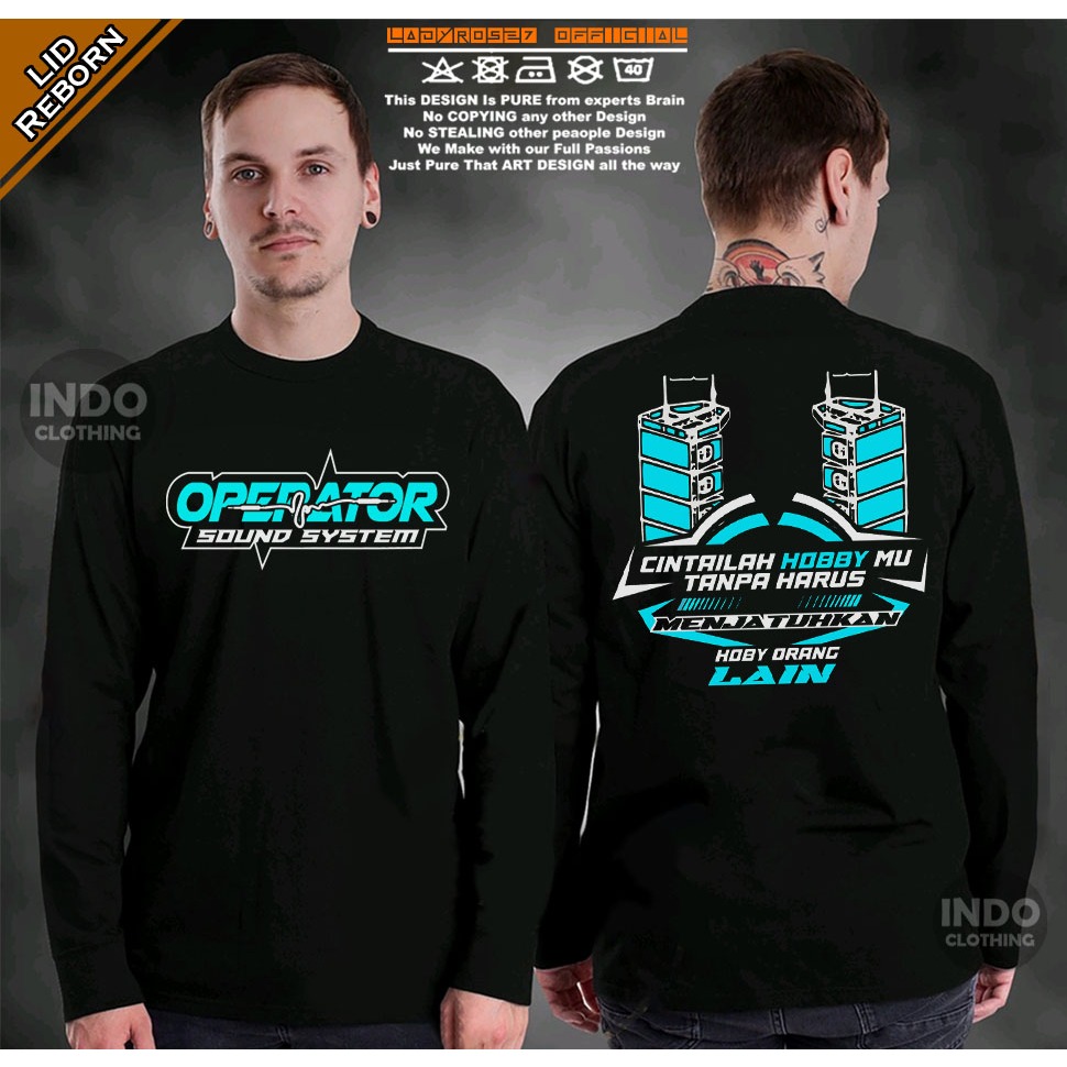 Jual KAOS LENGAN PANJANG OPERATOR SOUND SYSTEM GANTUNG DESAIN BIRU ...