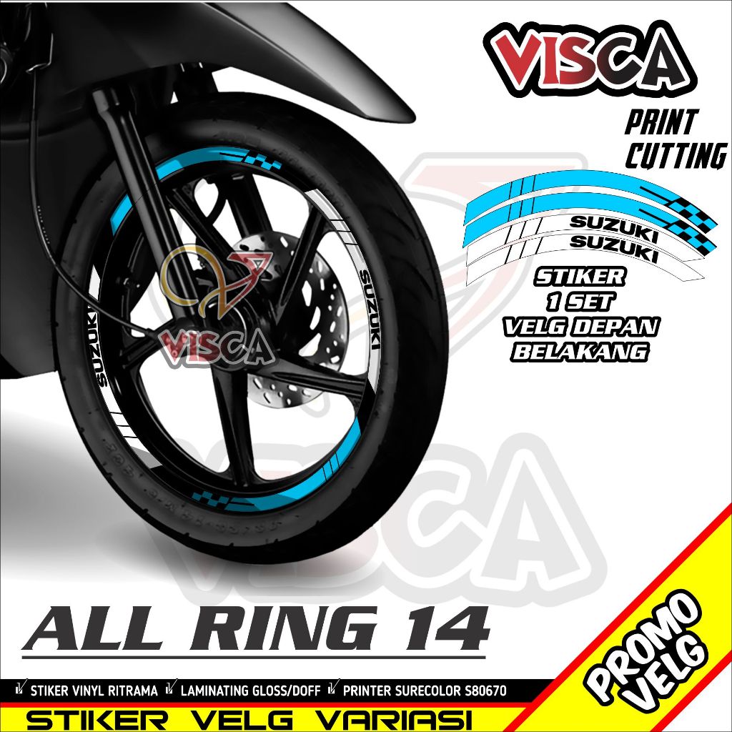Jual Stiker Velg List Velg Motor Stiker Velk Suzuki Ring 14 | Shopee ...