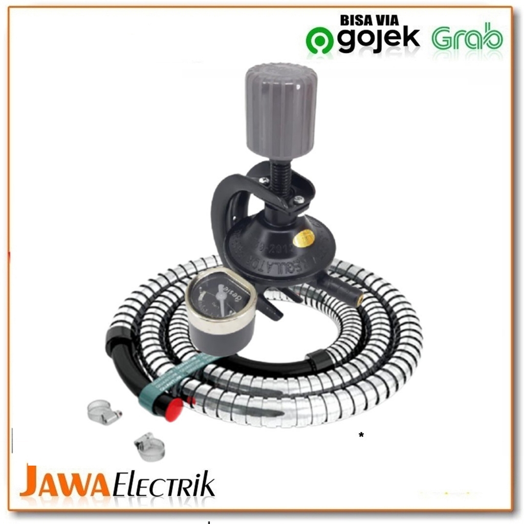 Jual Selang Gas + Regulator Gas Destec 201m Regulator Gas Model Putar ...