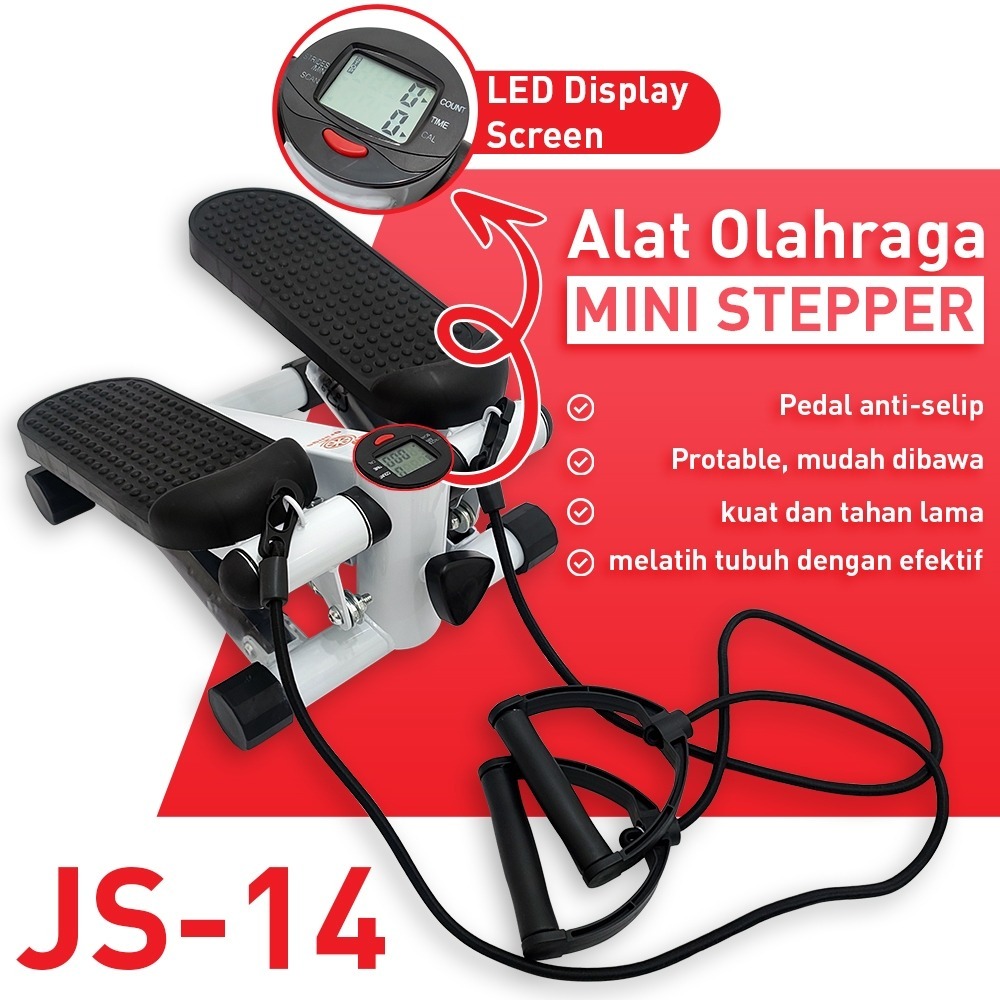 Jual JS-14 Treadmill Stair Leg Arm Mini Stepper LCD Fitness Exercise ...
