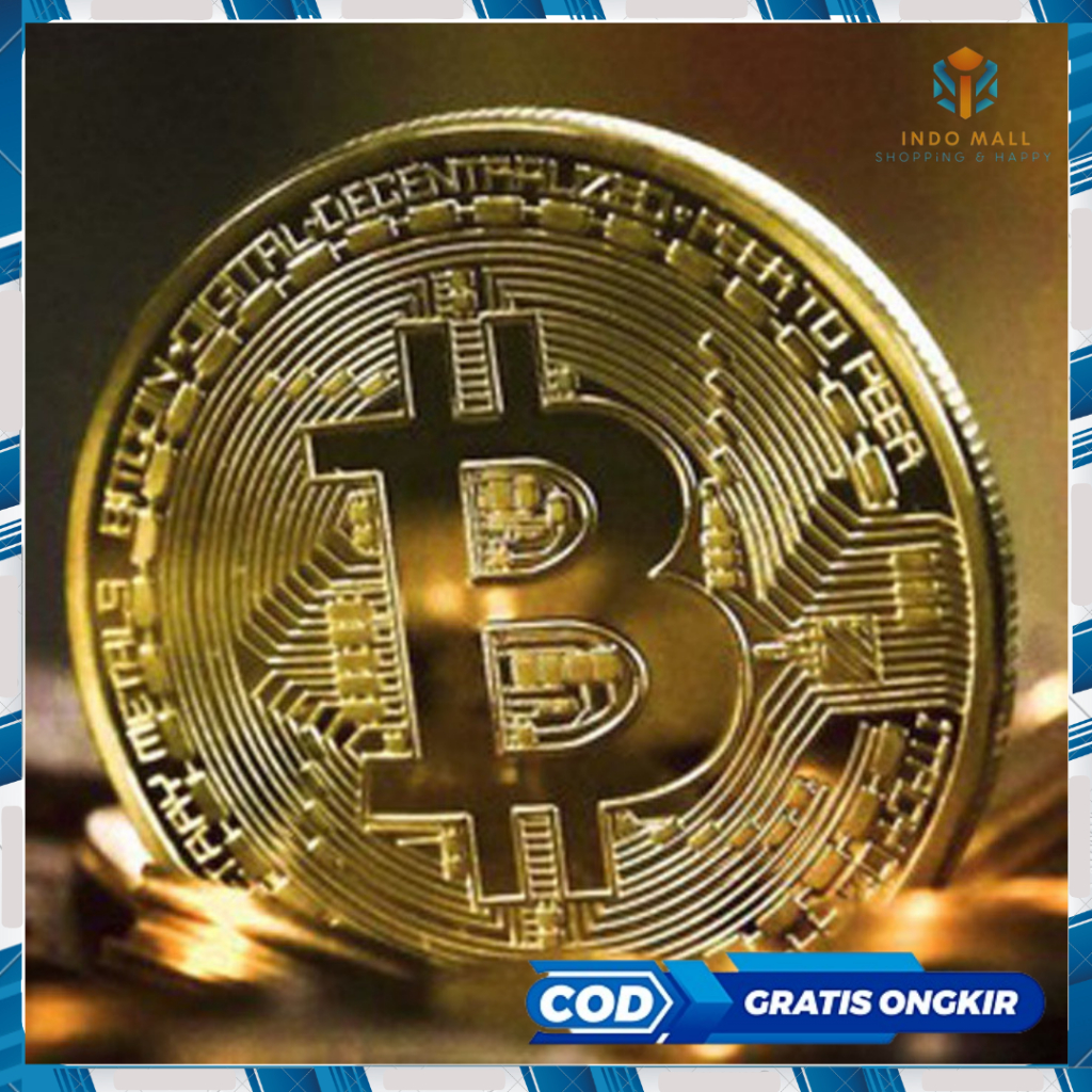 Jual Coin Koin Fisik BTC Bitcoin Gold Plated Pajangan Koleksi Souvenir ...