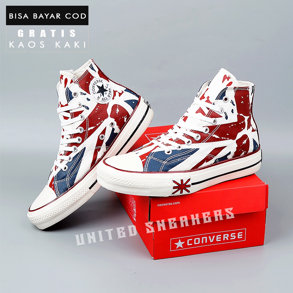 Jual Sepatu Converse 70s High Union Jack British Flag Bendera Inggris ...