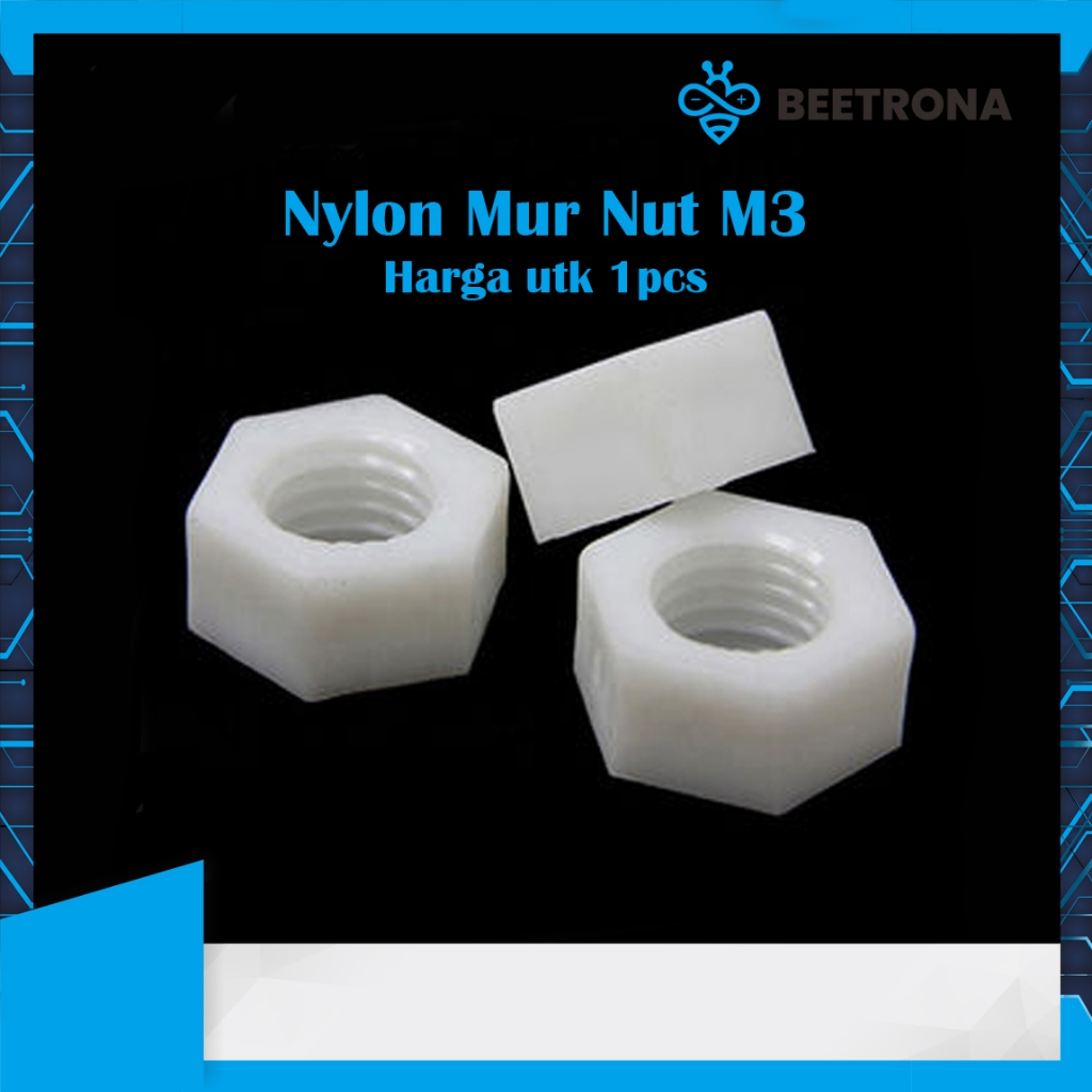 Jual Mur Nut Nylon M3 untuk Screw Sekrup Baut | Shopee Indonesia