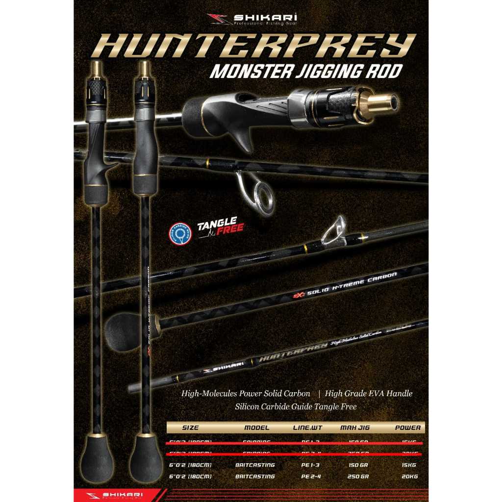 Jual Joran Jig / Overhead SHIKARI HUNTERPREY 602 Kekuatan 15~20KG FUJI ...