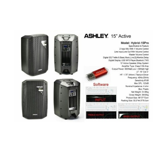 Jual speaker aktif ashley hybrid 15pro active hybrid 15 pro original ...