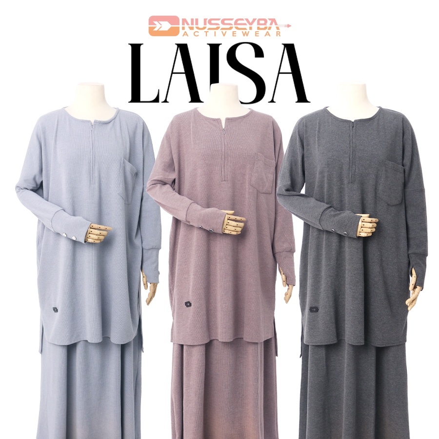 Jual Nusseyba Laisa Set Cotton Knit Tunik One Set | Shopee Indonesia