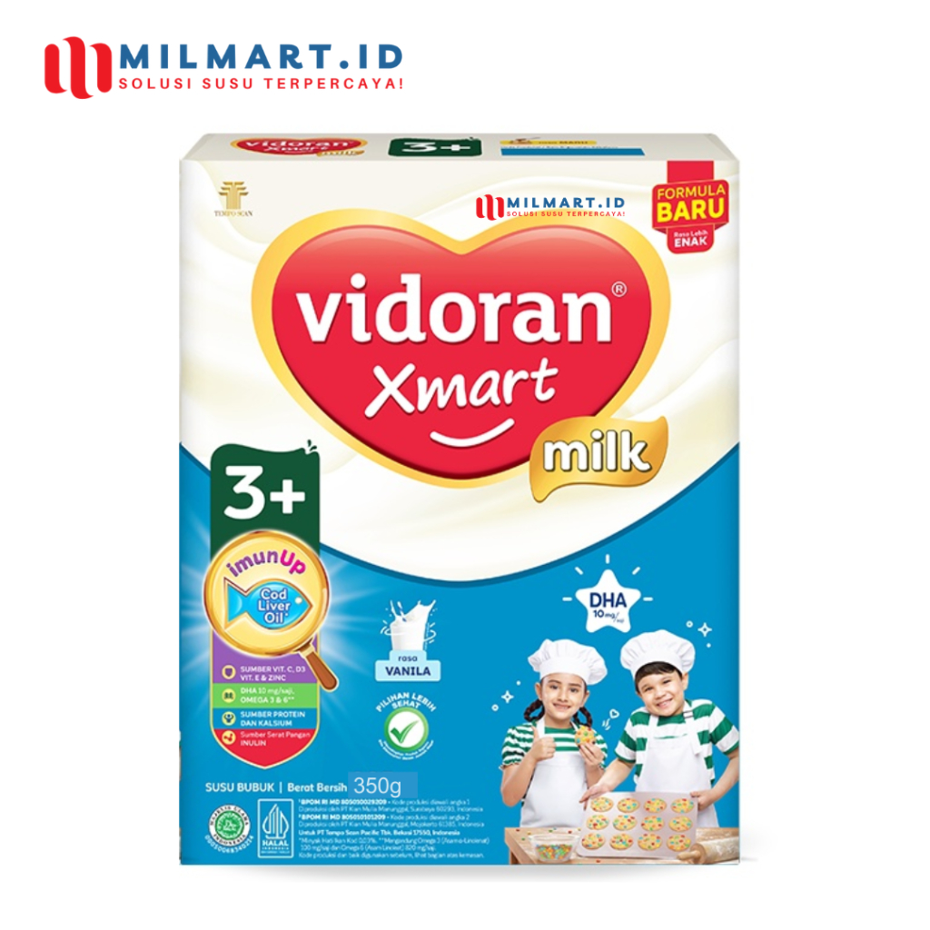 Jual VIDORAN XMART 3+ VANILA 350 G SUSU FORMULA PERTUMBUHAN ANAK 3-5 TAHUN SUSU ANAK | Shopee ...