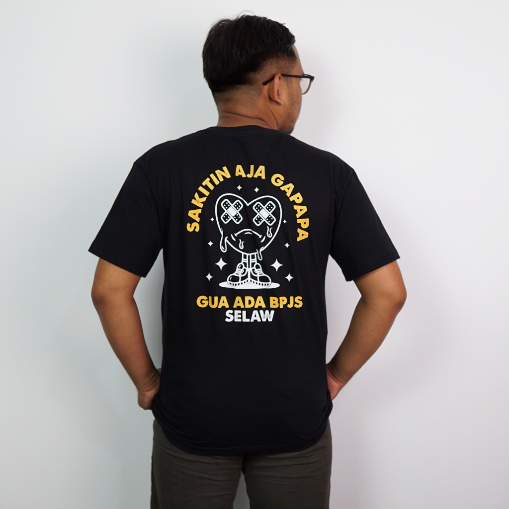 Jual Desain Kaos Keren - Kaos Kata Lucu Sakitin Aja Gapapa Bahan Combed ...