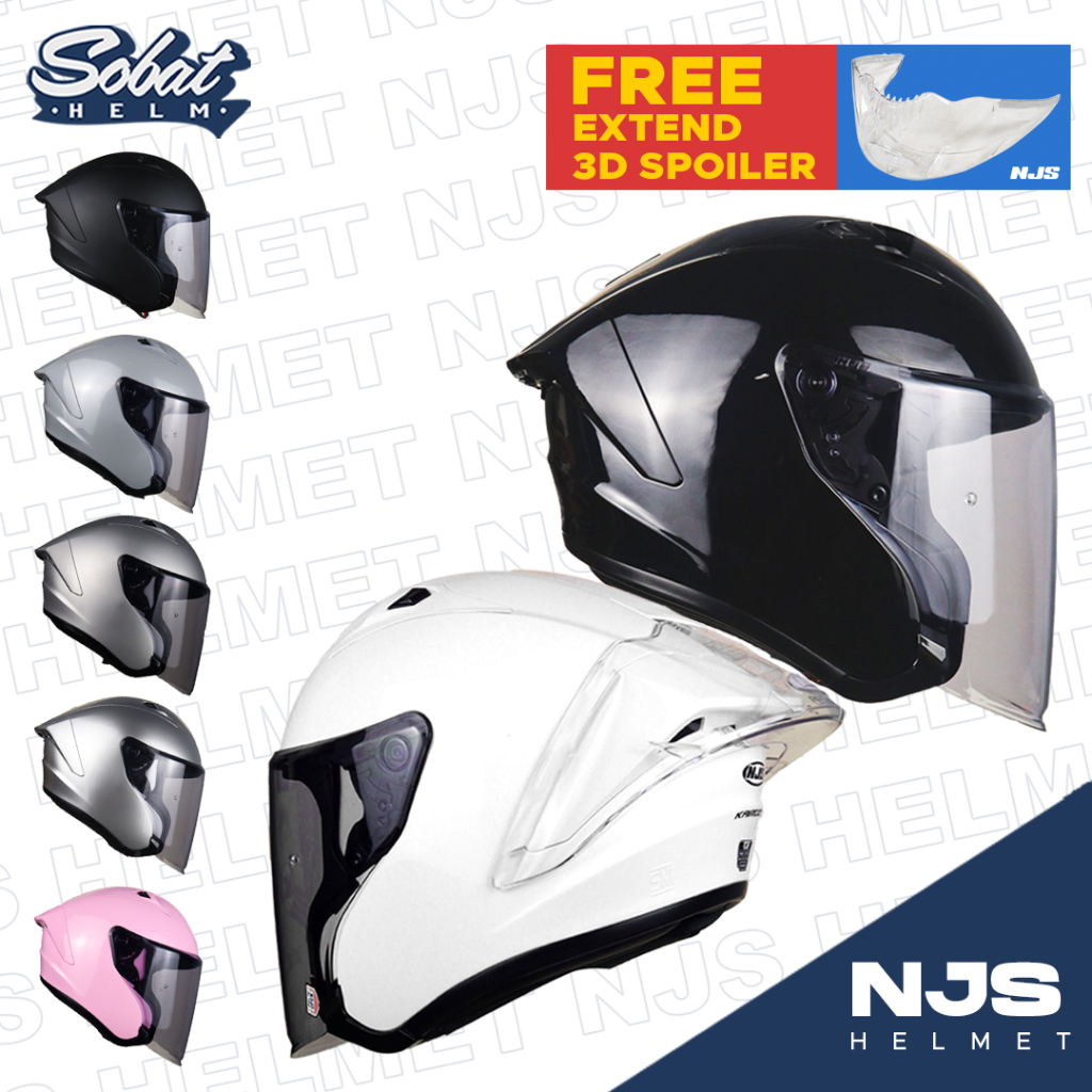 Jual Helm NJS KAIROZ GT SOLID Helm Half Face SNI | Shopee Indonesia