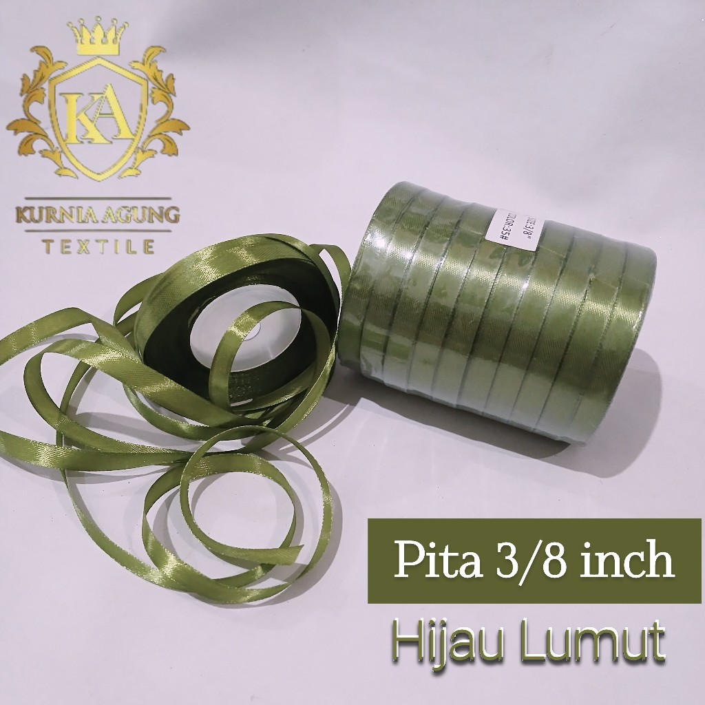 Jual Per ROLL Pita Satin Polos Merk Eagle Berbagai Ukuran 2,5cm 2cm 1cm ...