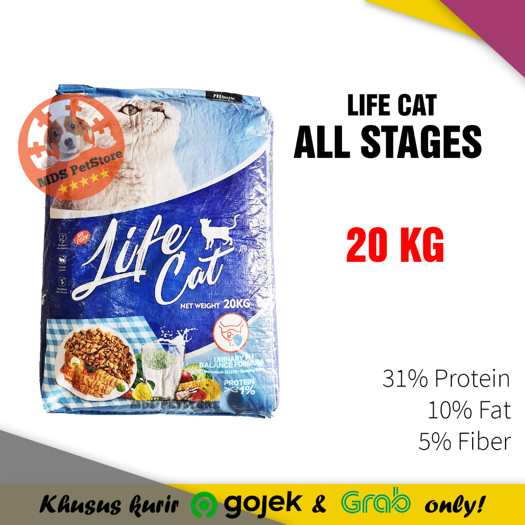 Jual Life Cat 20 Kg | makanan kucing lifecat 20kg | Shopee Indonesia