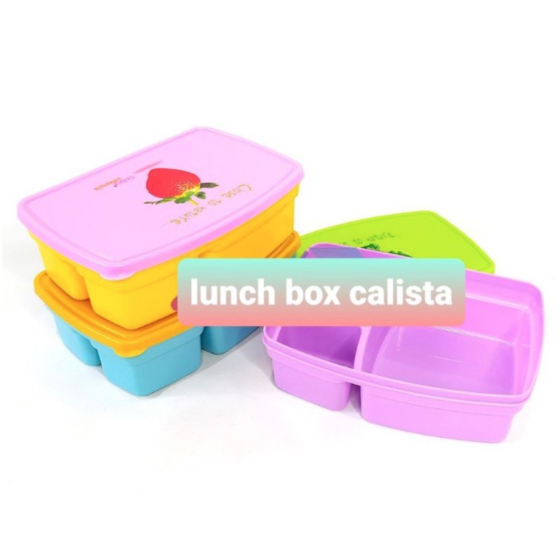 Jual lunch box calista sekat 3 tepak tempat box makan plastik FRUIT ...