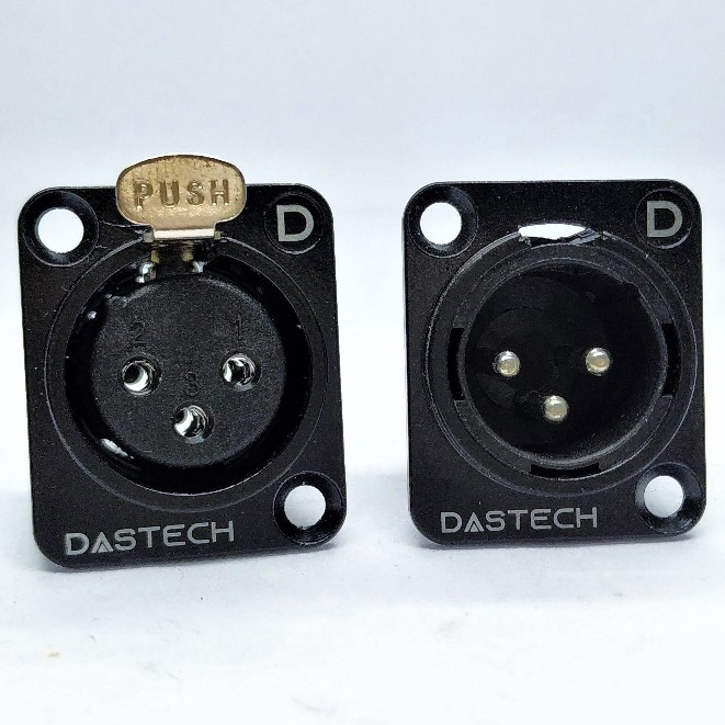 Jual Jack Socket Canon Body Besi DASTECH Male Female / Socket Canon ...