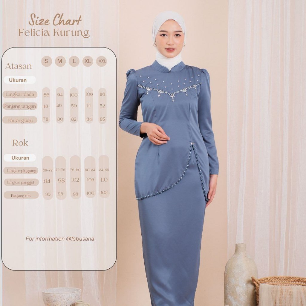 Jual NEW Oneset Felicya Baju Kurung Melayu Dress Pesta Setelan Wanita Baju Kondangan Kekinian ...