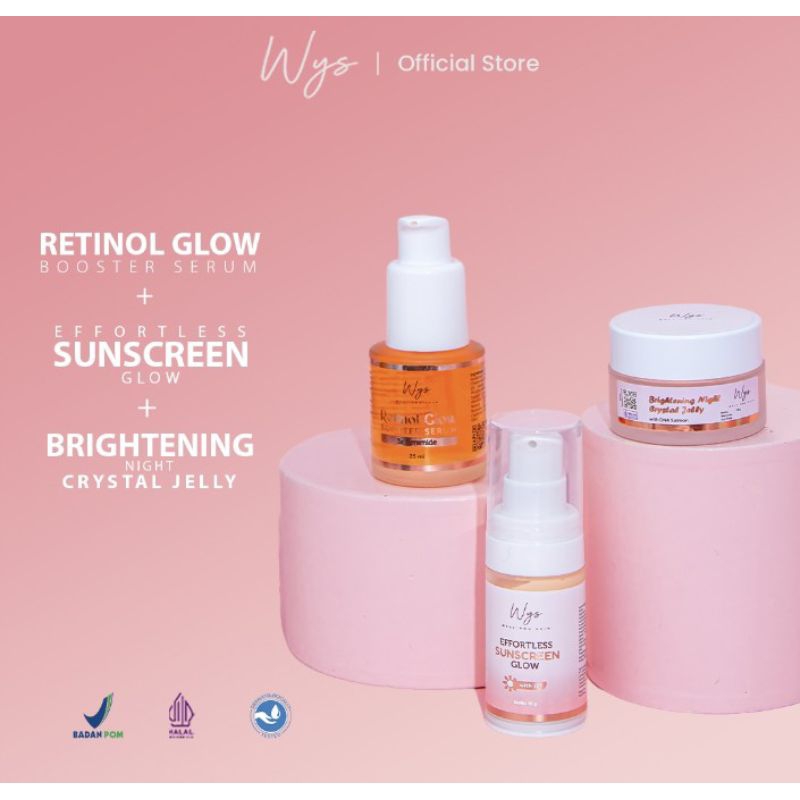 Jual PAKET COMBO WYS (JELLY + SUNSCREEN + SERUM RETINOL) | Shopee Indonesia