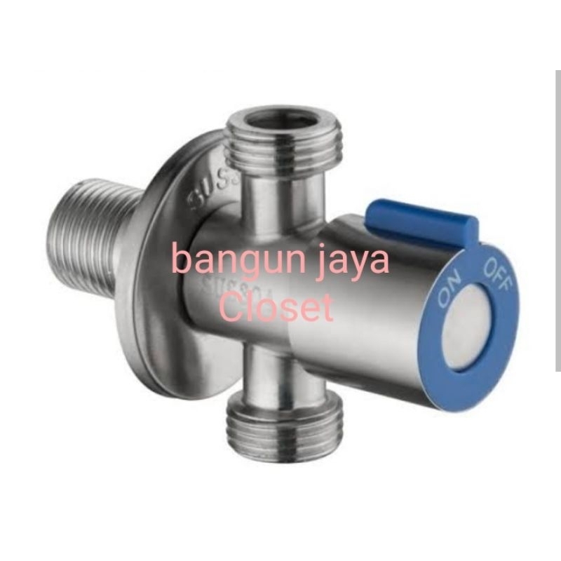 Jual kran kloset cabang dua stop toilet shower bidet closed duduk | Shopee Indonesia