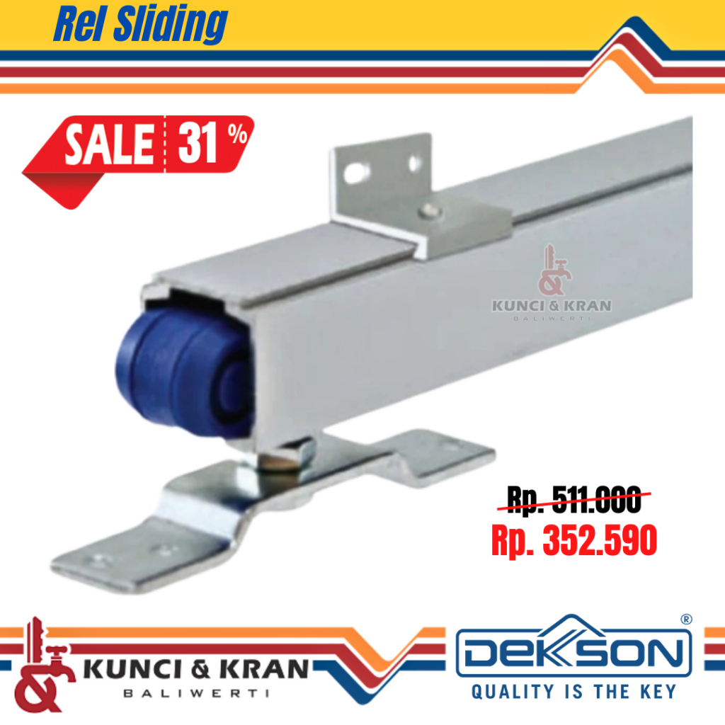 Jual Rel sliding Dekkson sr 8701 D3 1,8 meter rel pintu geser alumunium ...