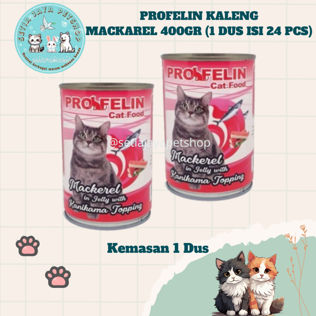 Jual Makanan Kucing - Profelin Kaleng Mackarel With Kanikama Topping ...