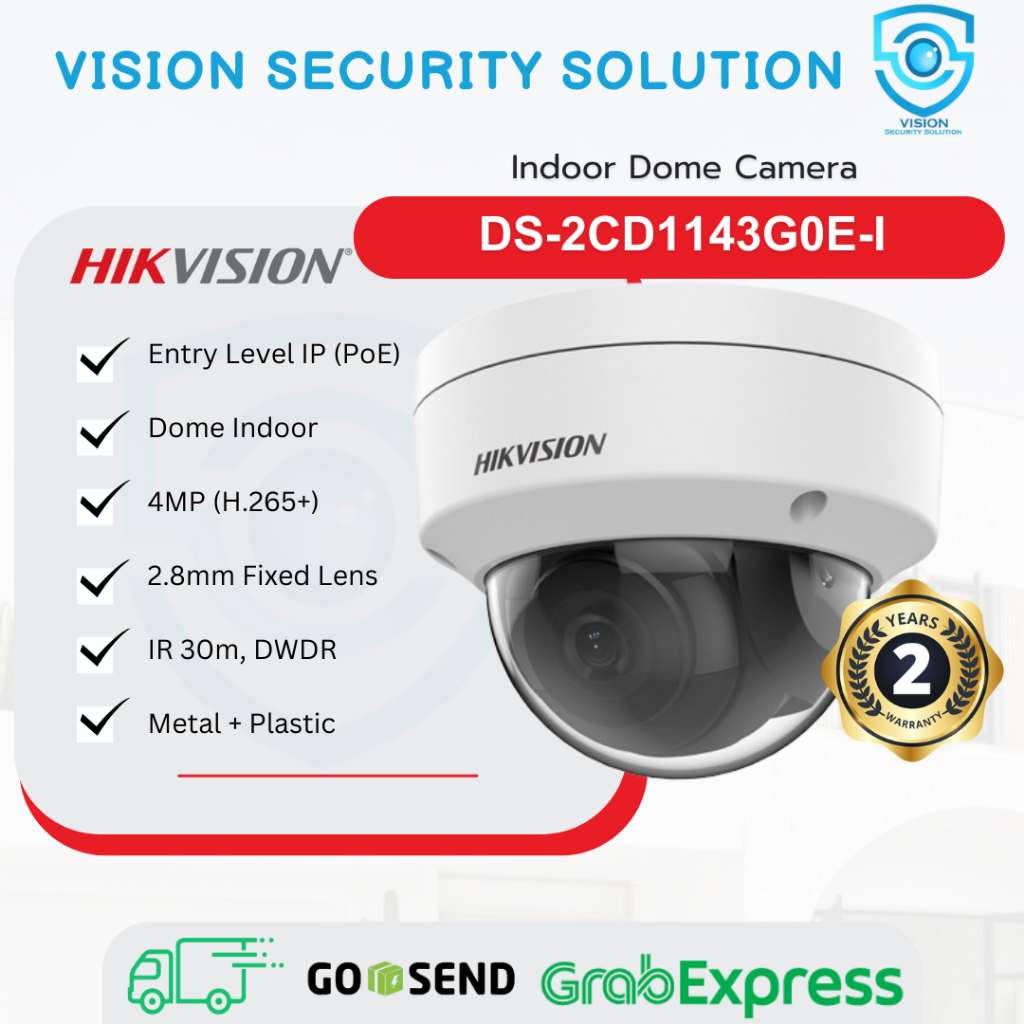 Jual Kamera CCTV IP Hikvision Indoor Dome 4MP DS-2CD1143G0E-I EXIR | Shopee Indonesia