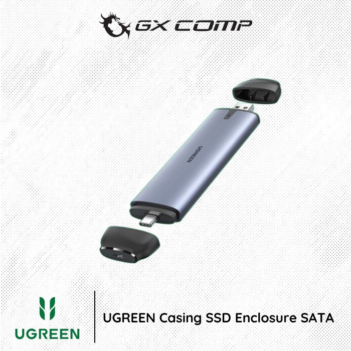 Jual UGREEN Casing SSD M.2 Enclosure SATA Slim Speed 5Gbps 70533 ...