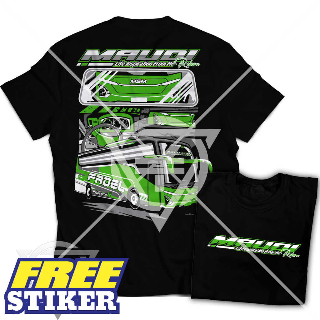 Jual FREE STICKER KAOS PRIA BISMANIA NEW MAUDI JETBUS 5 MSM ASYROF ...