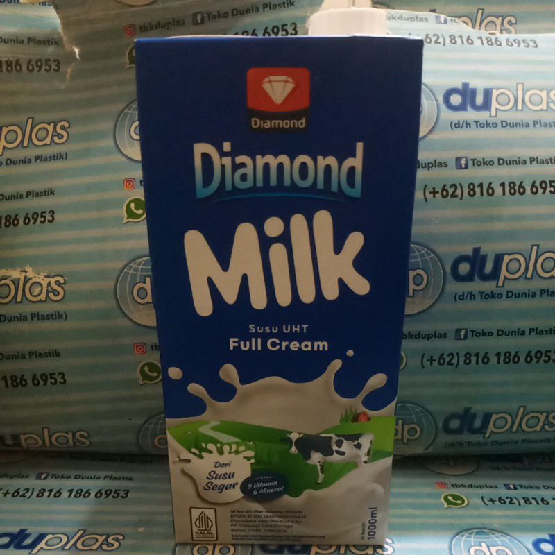 Jual Diamond Milk Full Cream 1 Liter Susu UHT Full Cream | Shopee Indonesia