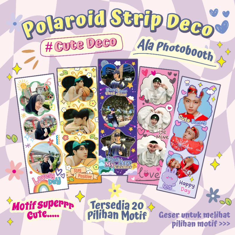 Jual FOTO POLAROID STRIP DECO CUTE VER. | PHOTOBOOTH | POLASTRIP | Shopee Indonesia