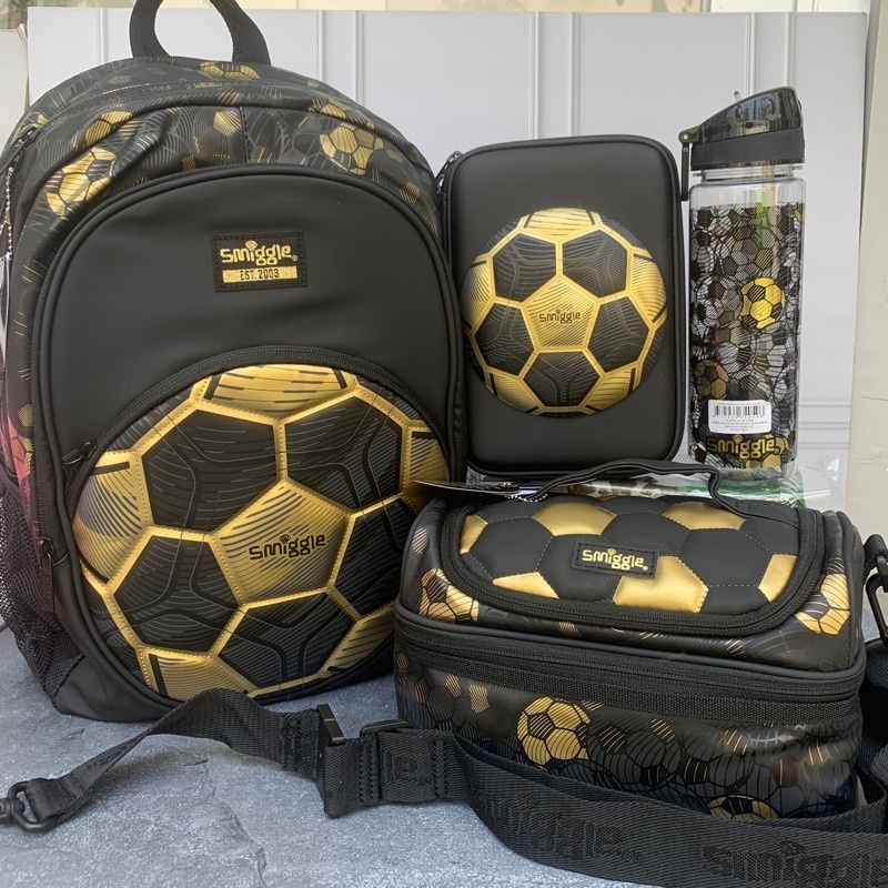 Jual Smiggle Soccer Gold Set Backpack Lunchbox Bottle | Shopee Indonesia