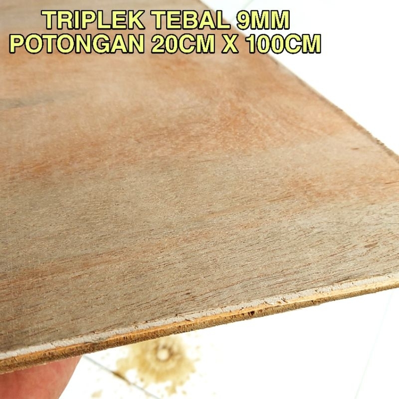Jual Tebal 9mm L20cm P100cm Papan Triplek Halus 1 Sisi Potongan ...