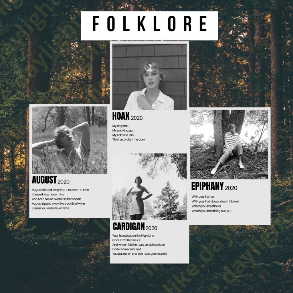 Jual Poster Taylor Swift - Folklore Album//Poster Aesthetic//Wall Decor ...