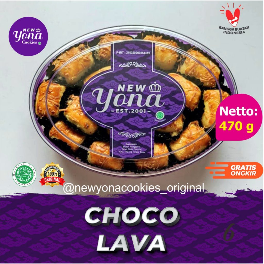 Jual [Ready Fresh] Kue Kering New Yona Cookies - Choco Lava | Shopee ...