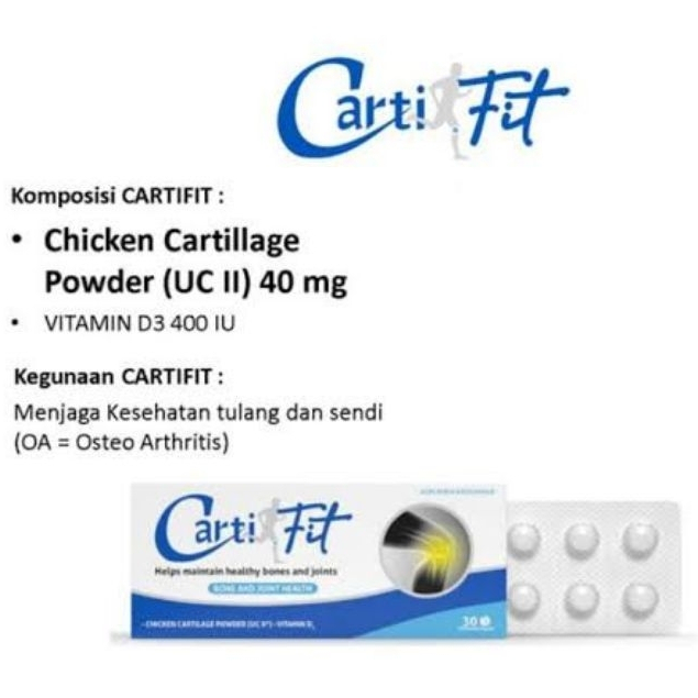 Jual Cartifit 30 Tablet - Chicken Cartilage Powder + Vitamin D3 400 ...