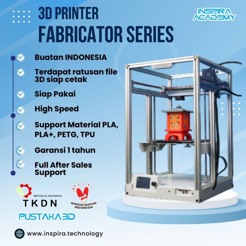 Jual INSPIRA 3D Printer Lokal Indonesia FABRICATOR - TKDN | FREE ...