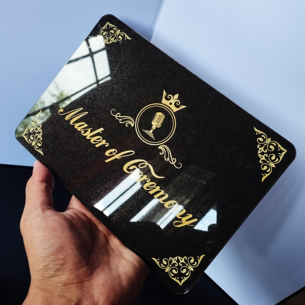 Jual QCard MC AKRILIK CUSTOM, Cue card Wedding Event,MINI (10x14), A5 ...