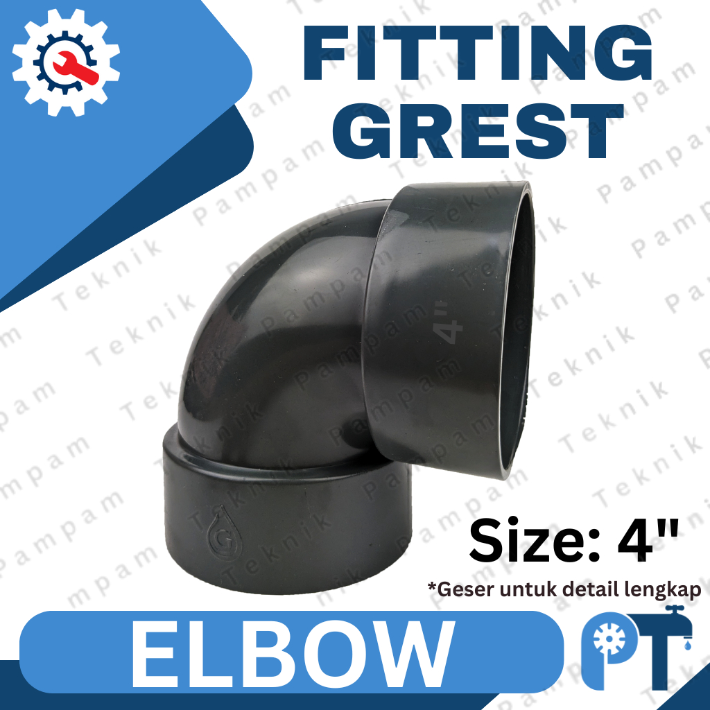 Jual Elbow 4 inch Grest - Knee 4 Grest Knie polos 4in sambungan keni ...