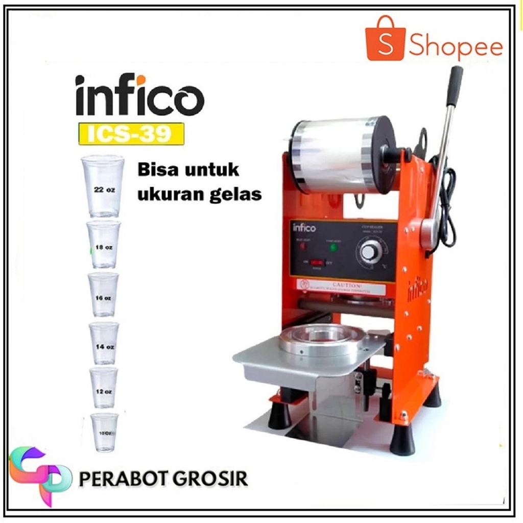 Jual Mesin Press Gelas Plastik / Mesin Cup Sealer Manual INFICO ...