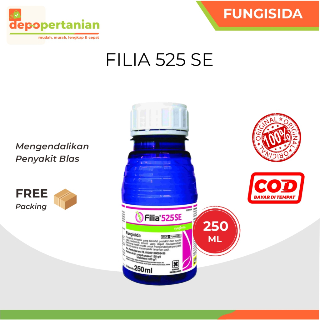Jual Depo Pertanian - Fungisida Filia 250ml Original Obat Pembasmi Penyakit Blas Pada Tanaman ...