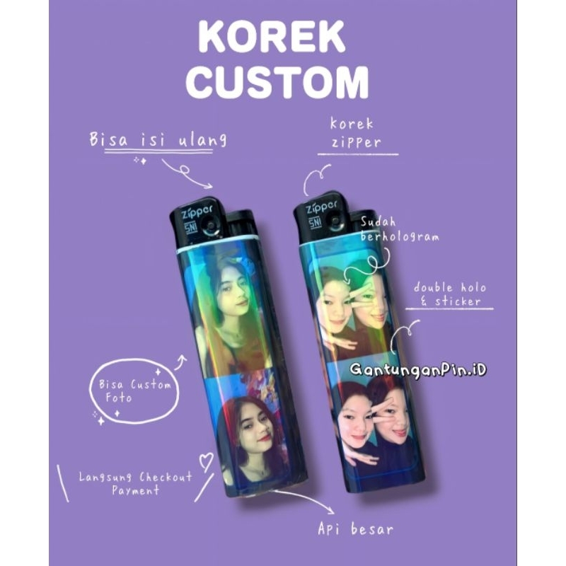 Jual Korek Custom Bebas Gambar | Korek Cricket Custom | Shopee Indonesia