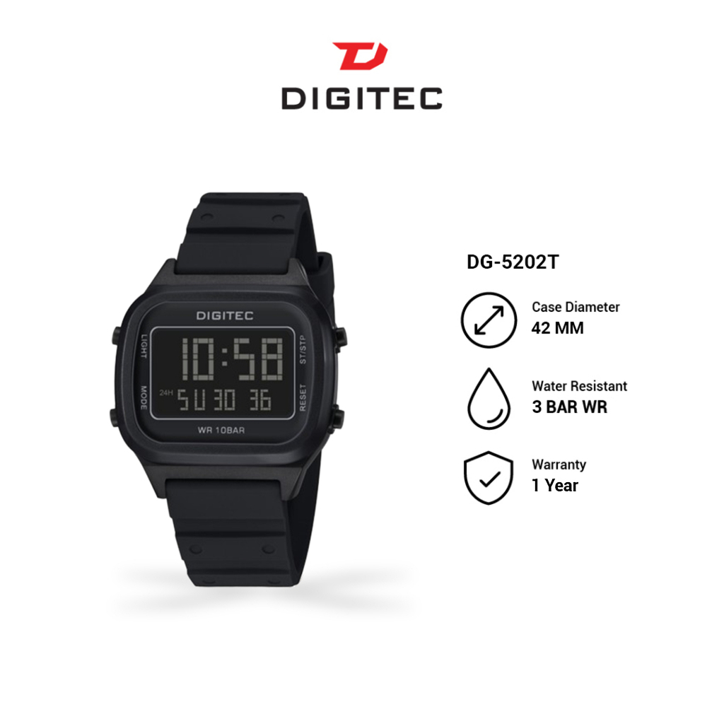Jual Jam Tangan Digital Digitec DG-5202T Anti Air Original | Shopee ...